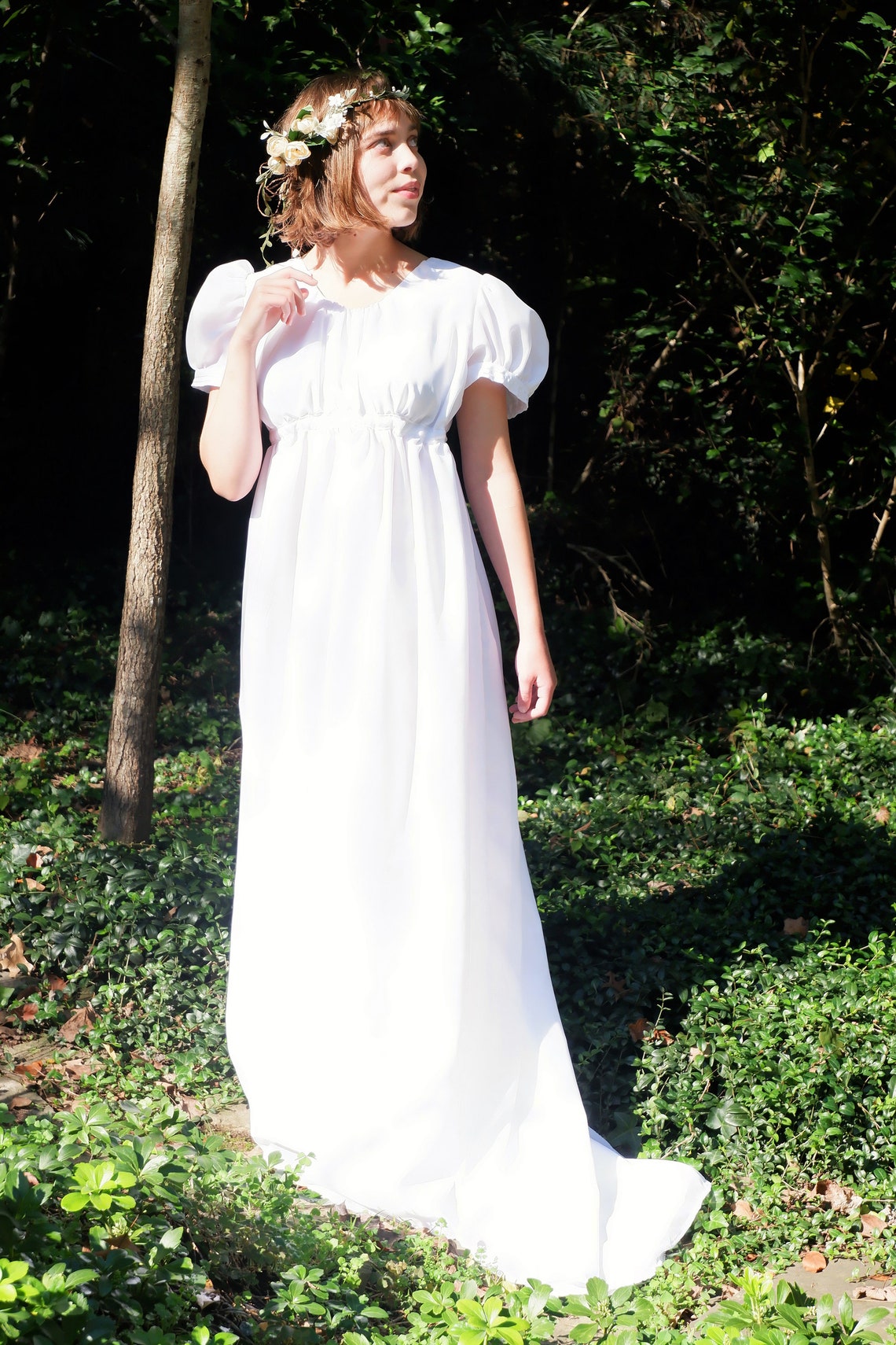 Regency Period White Evening Wear - Etsy UK