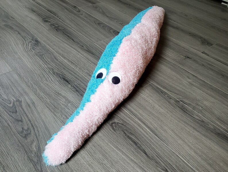 GIANT Worm With Perm Plushie / Body Pillow | Etsy