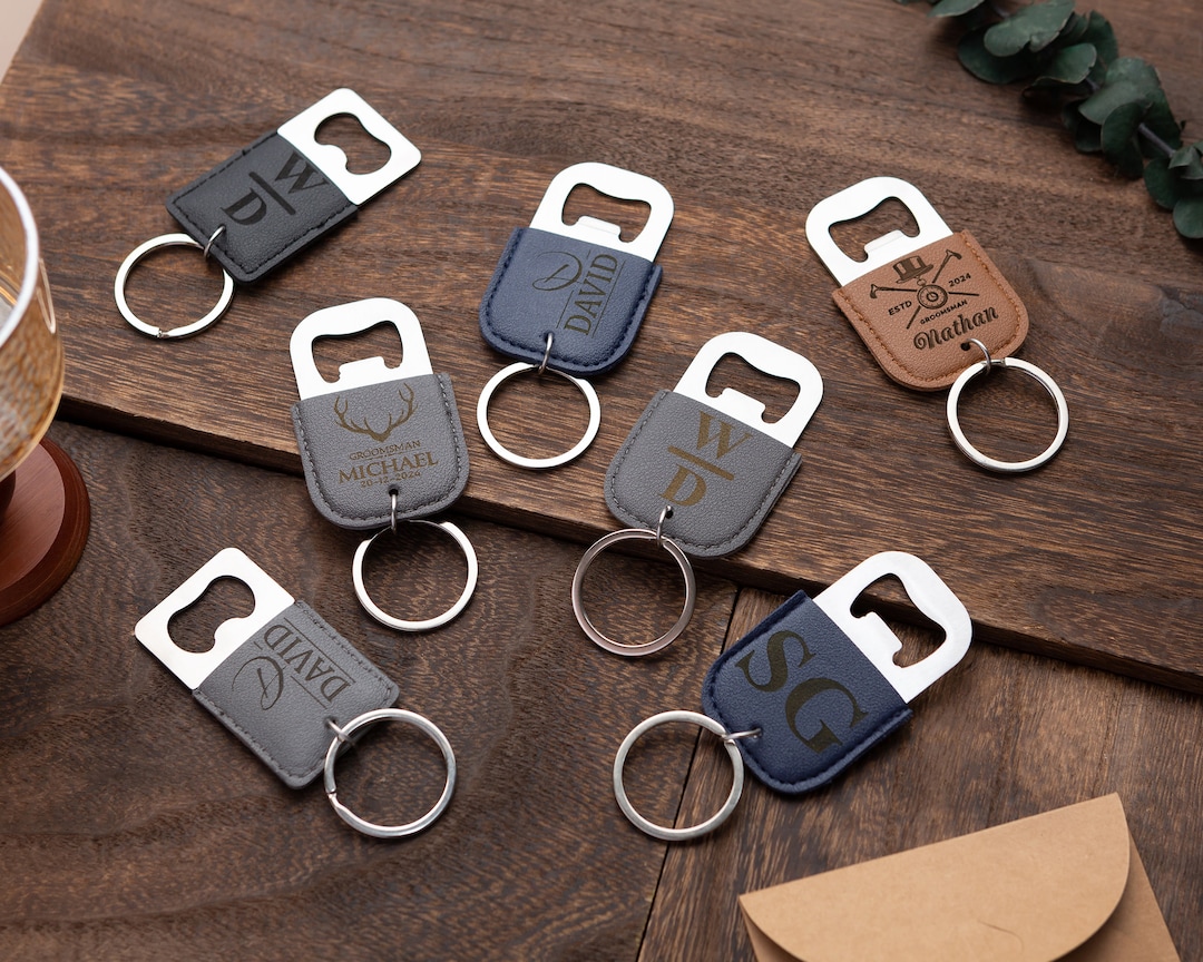 Custom Key Chain Opener,engraved Corkscrew,wedding Opener,bottle Opener ...