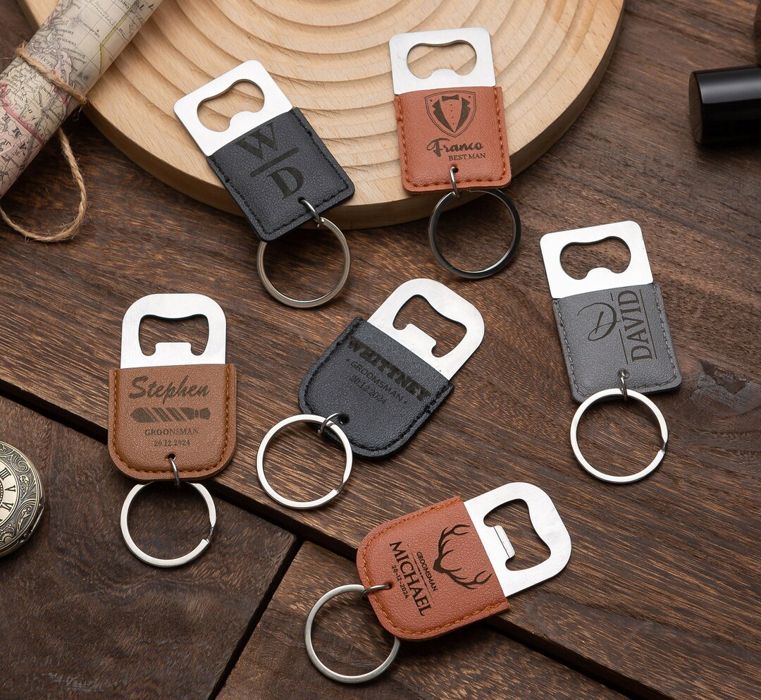 Custom Key Chain Opener,engraved Corkscrew,wedding Opener,bottle Opener ...