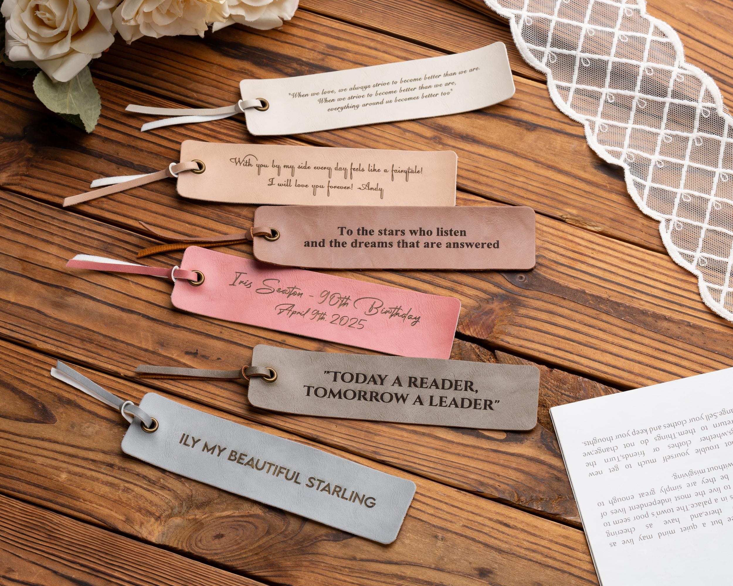 Personalized Leather Bookmark,bridesmaid Gift,wedding Gift,party Gifts ...