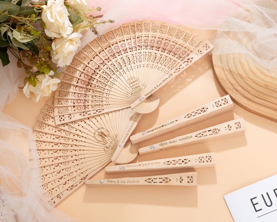 10PCS Personalized Wedding Favors Fan beach Wedding Favors fan for Wedding wedding Favor Fans wood Wedding Fans wedding Gifts wedding Gift Etsy