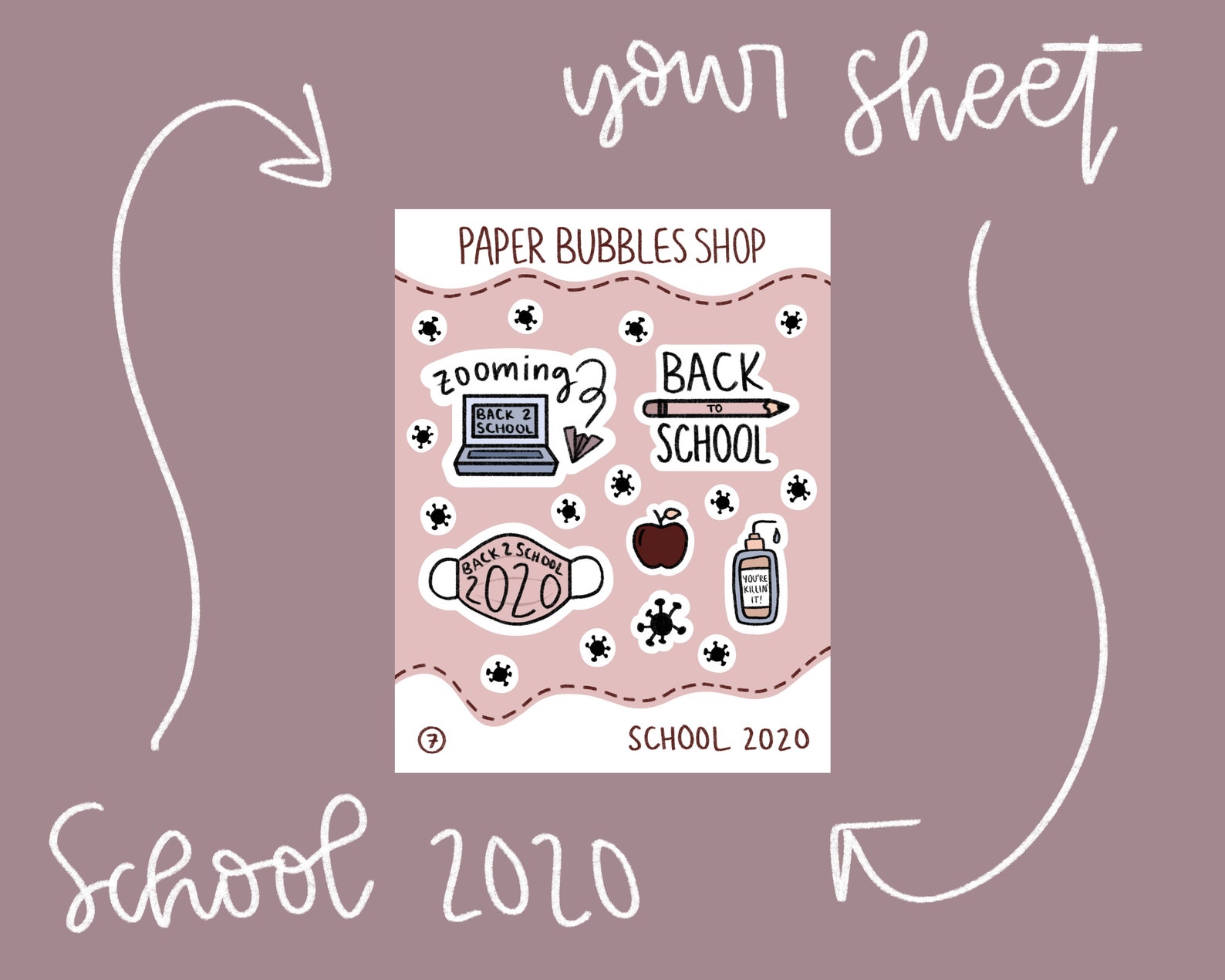 Online School 2020 Printable Stickers Digital Download | Etsy