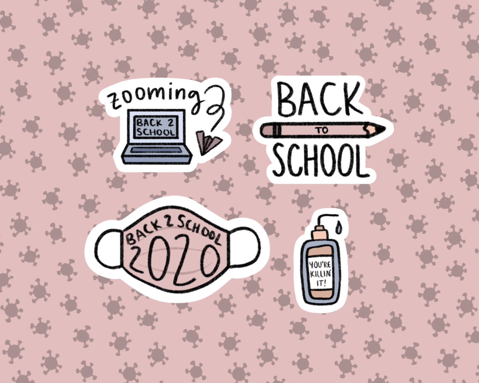 Online School 2020 Printable Stickers Digital Download | Etsy