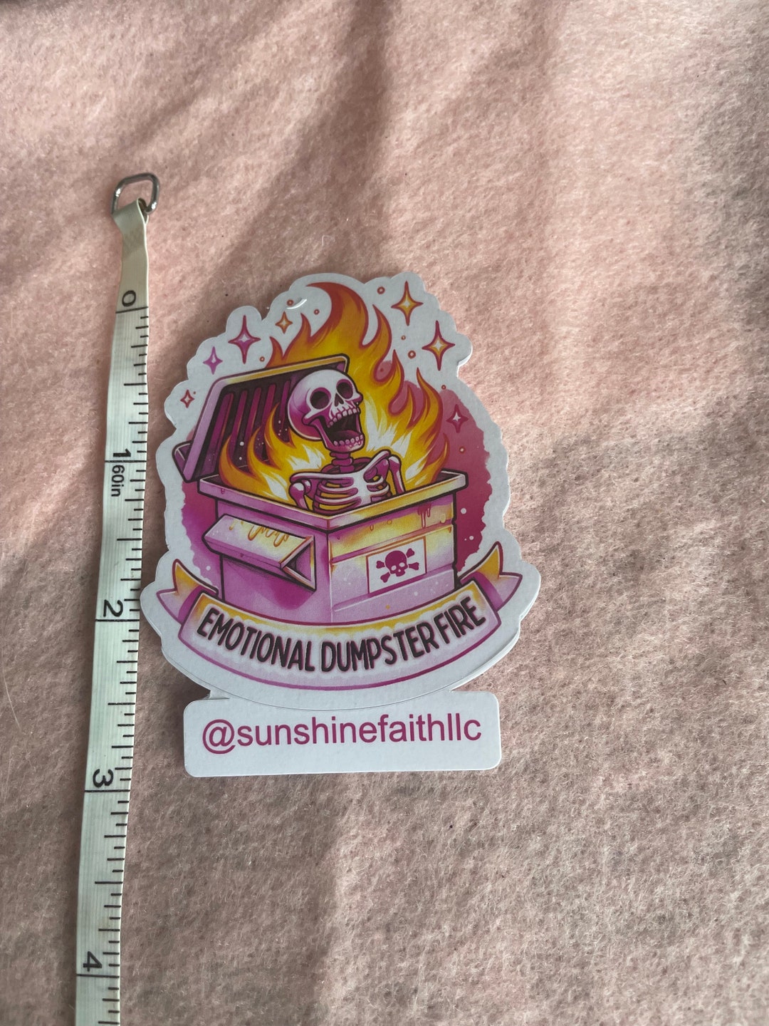 Emotional Dumpster Fire Skeleton Water-resistant High-quality Vinyl ...