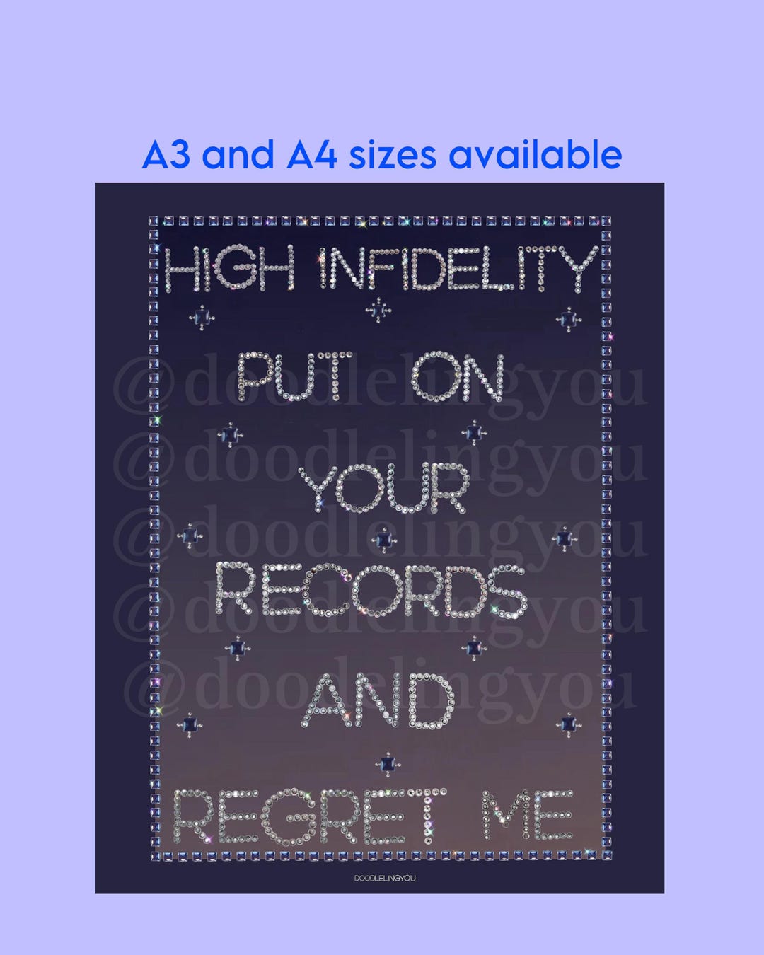 Taylor Swift Poster, Taylor Swift Print, High Infidelity Print ...