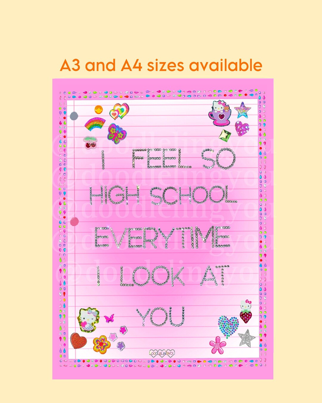 Taylor Swift so High School Poster, Taylor Swift Print, TTPD Print ...