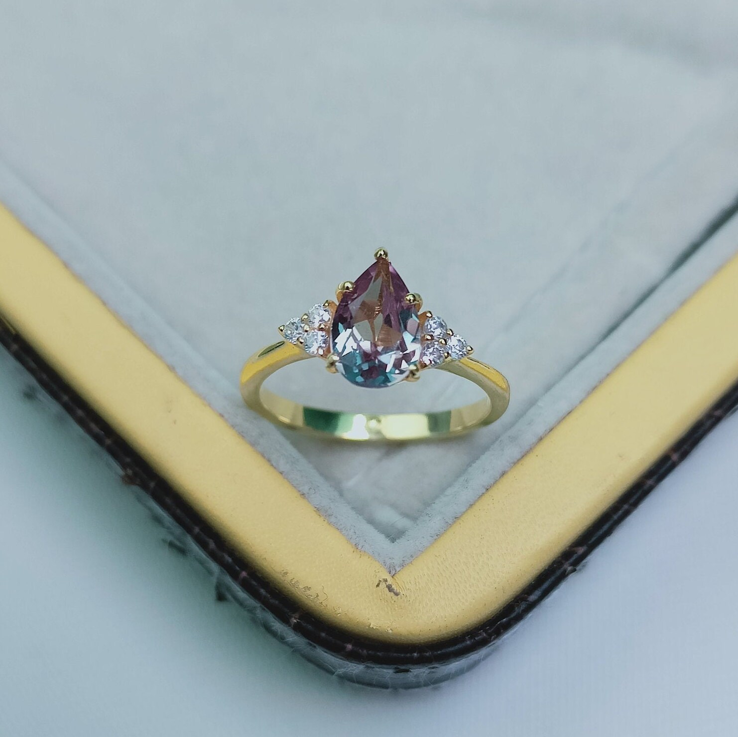 Alexandrite Ring Lab Created Alexandrite Ring 925 Sterling - Etsy Canada