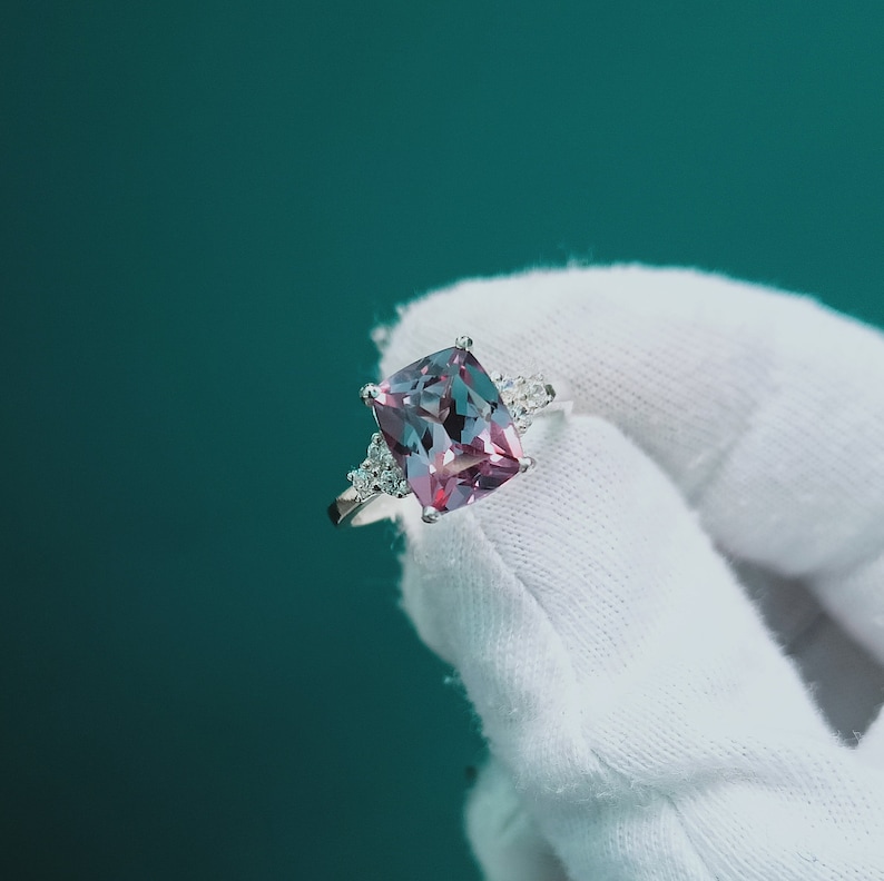 Alexandrite Ring Lab Created Alexandrite Ring 925 Sterling - Etsy