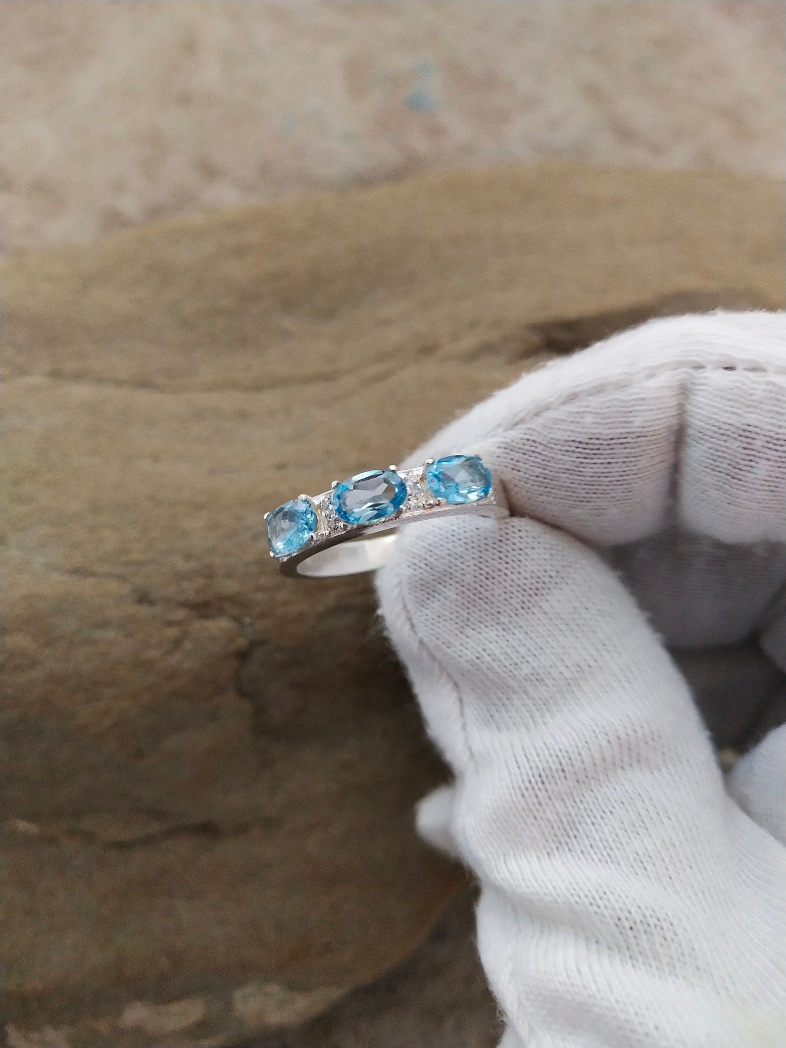Swiss Blue Topaz Ring 925 Sterling Silver Ring Swiss Blue - Etsy