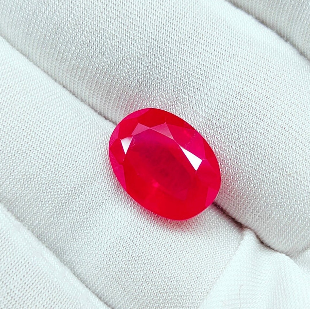 Ruby Stone, Oval Cut Ruby, 14x10 Mm Oval Ruby Stone, Lab Created Ruby ...