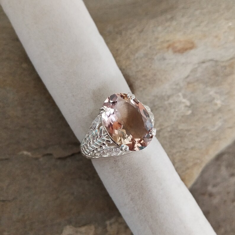 Natural Ametrine Ring 925 sterling Silver Ring Men & Women | Etsy