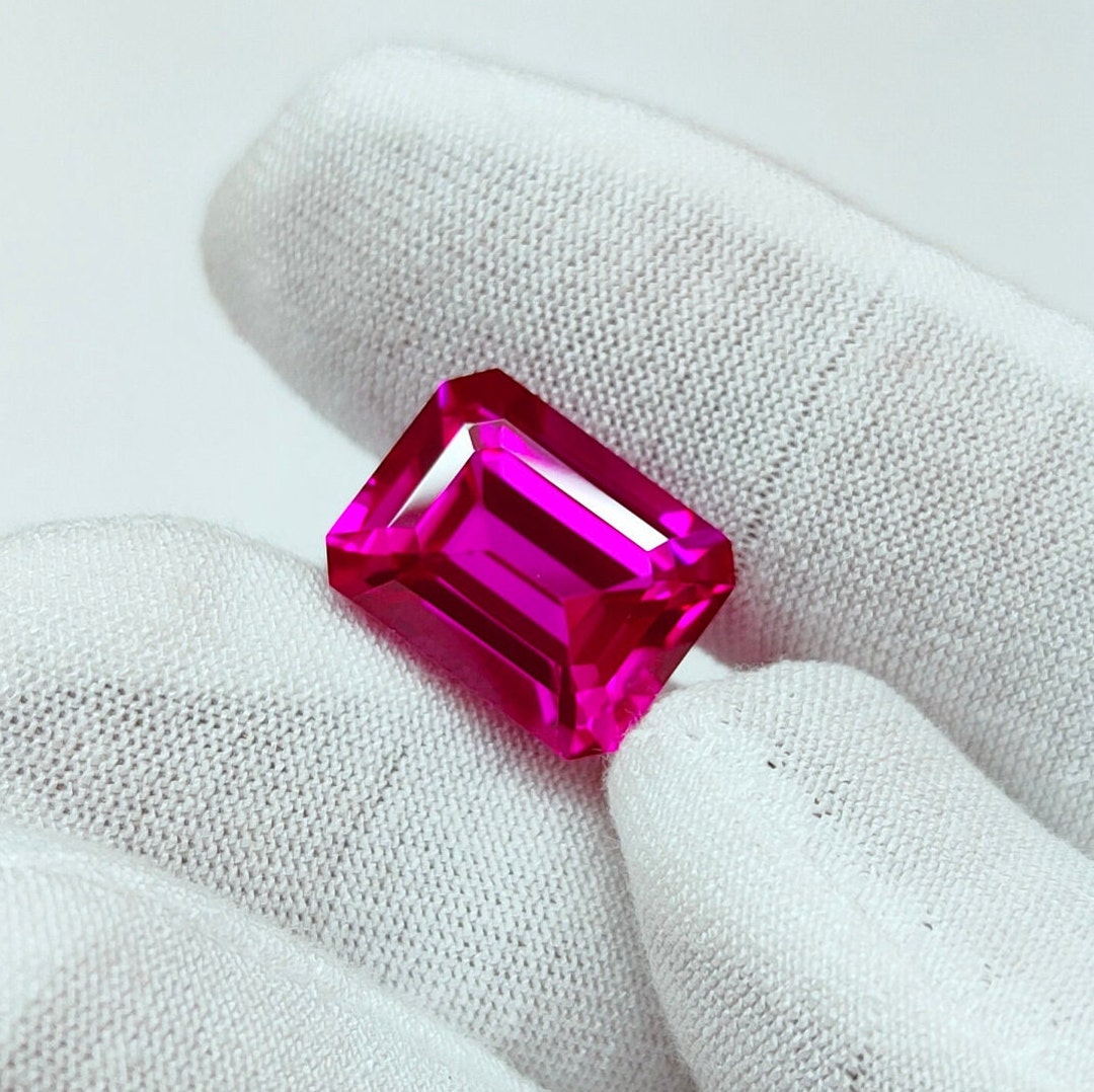 Ruby Stone, Octagon Cut Ruby, 20x15 Mm Octagon Ruby Stone, Lab Created ...