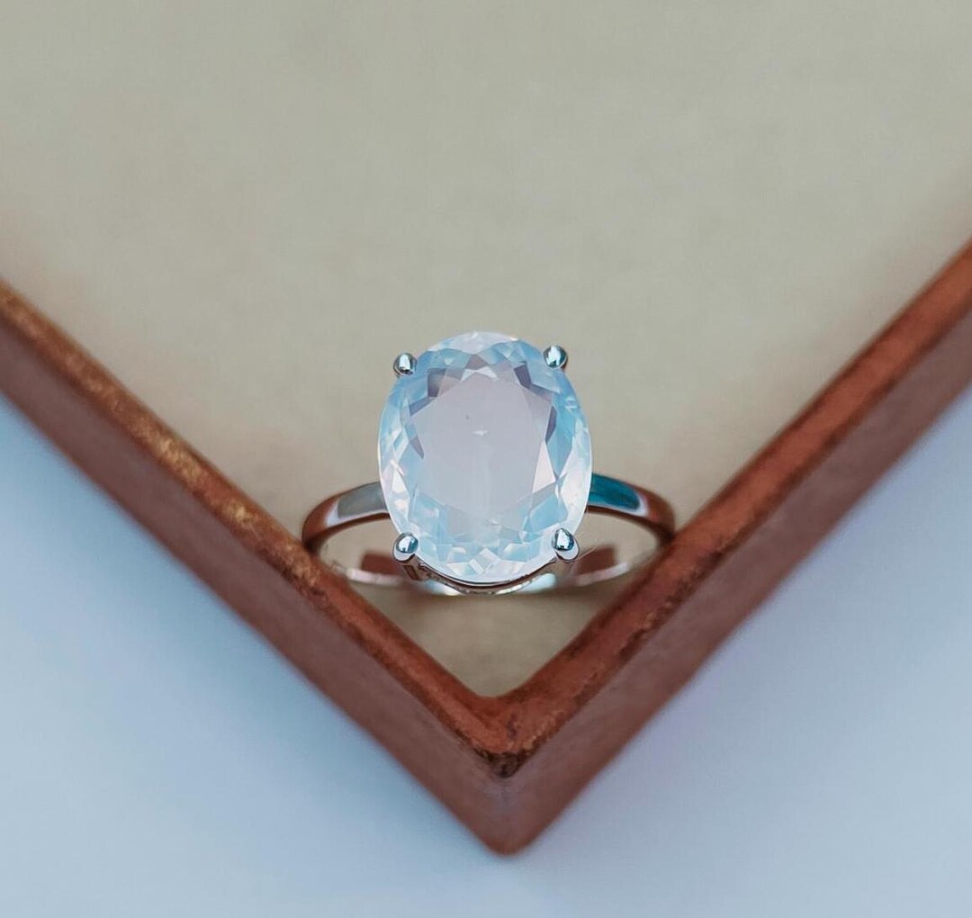 Natural Lavender Quartz Ring 925 Sterling Silver Ring Lavender Moon ...
