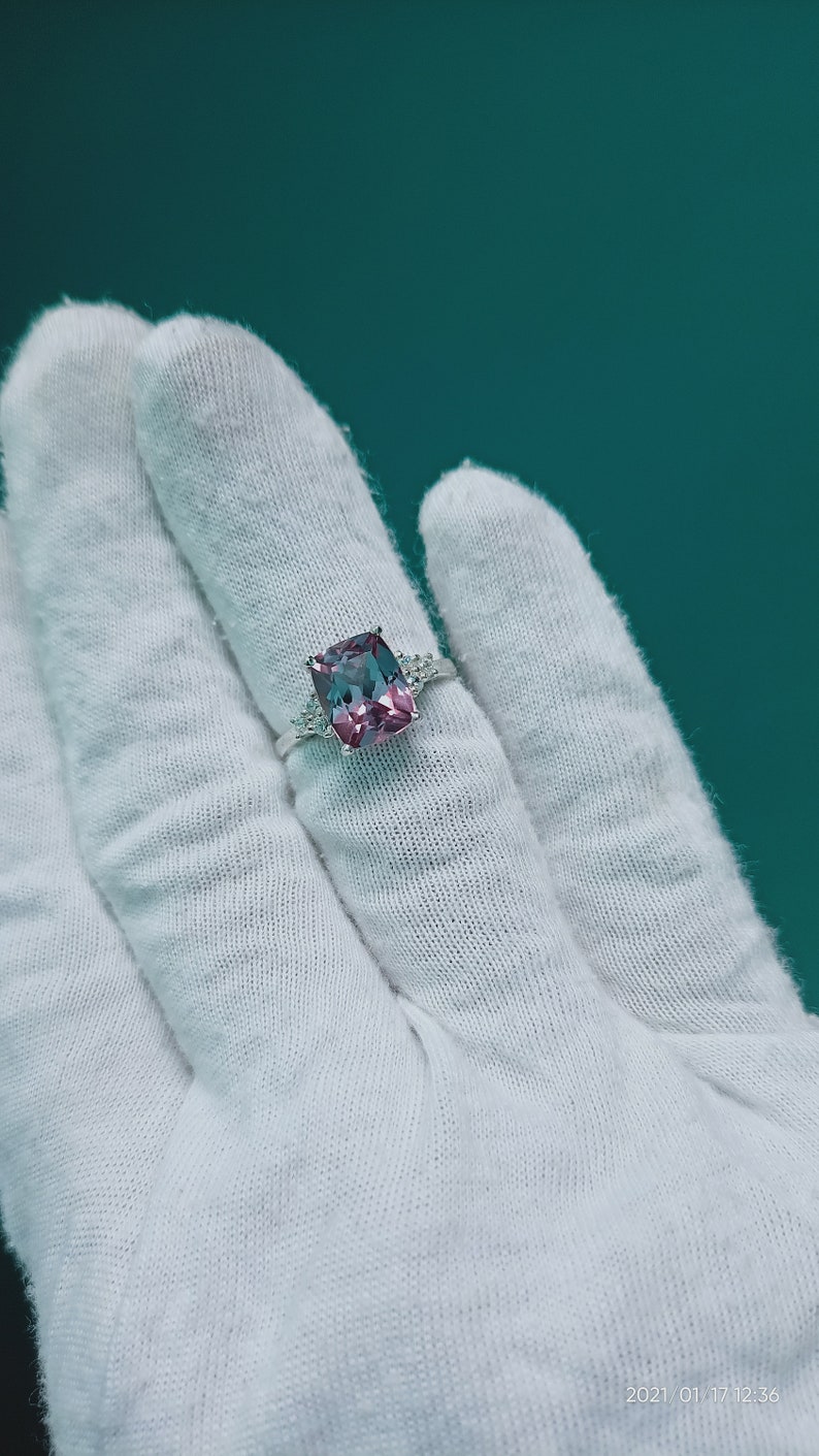 Alexandrite Ring Lab Created Alexandrite Ring 925 Sterling - Etsy