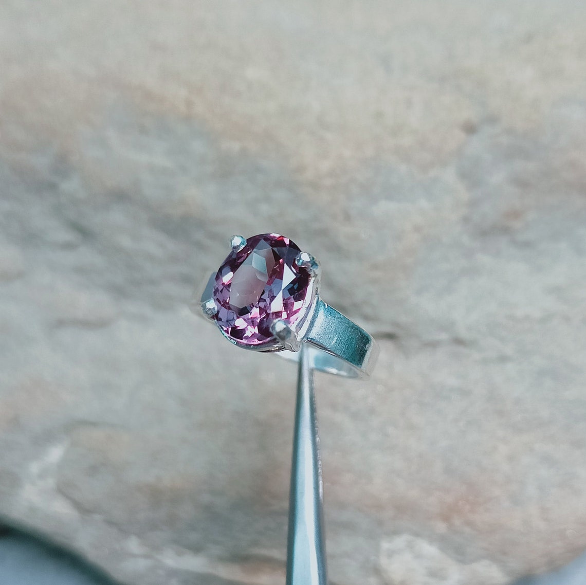 Alexandrite Ring Lab Created Alexandrite Ring 925 Sterling - Etsy
