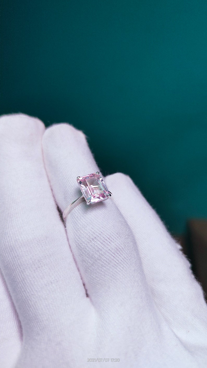 Rose De France Ring Pink Amethyst Ring 925 Sterling Silver | Etsy