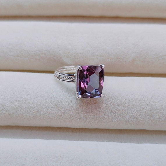 Alexandrite Ring Lab Created Alexandrite Ring 925 Sterling | Etsy