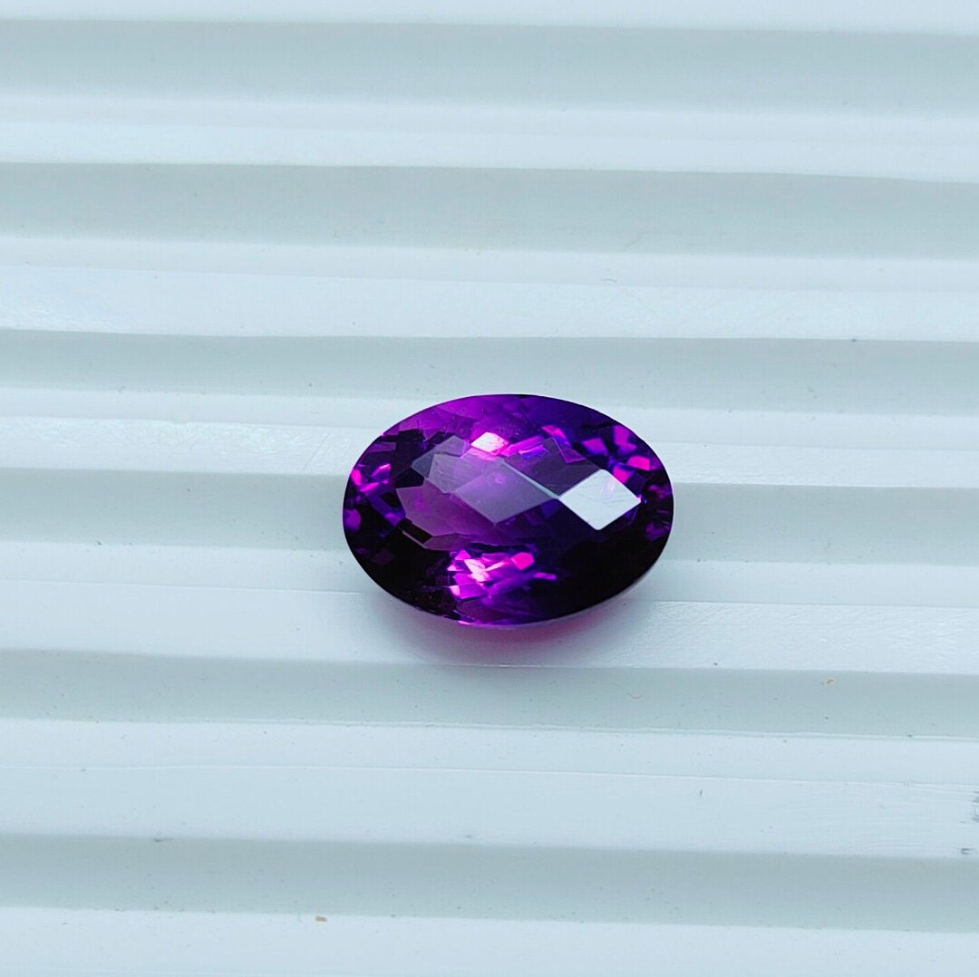 Natural African Amethyst Stone, Oval Cut African Amethyst Stone, Purple ...