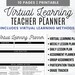 Comprehensive Digital Teacher Planner: Virtual Lessons, Online Learning ...