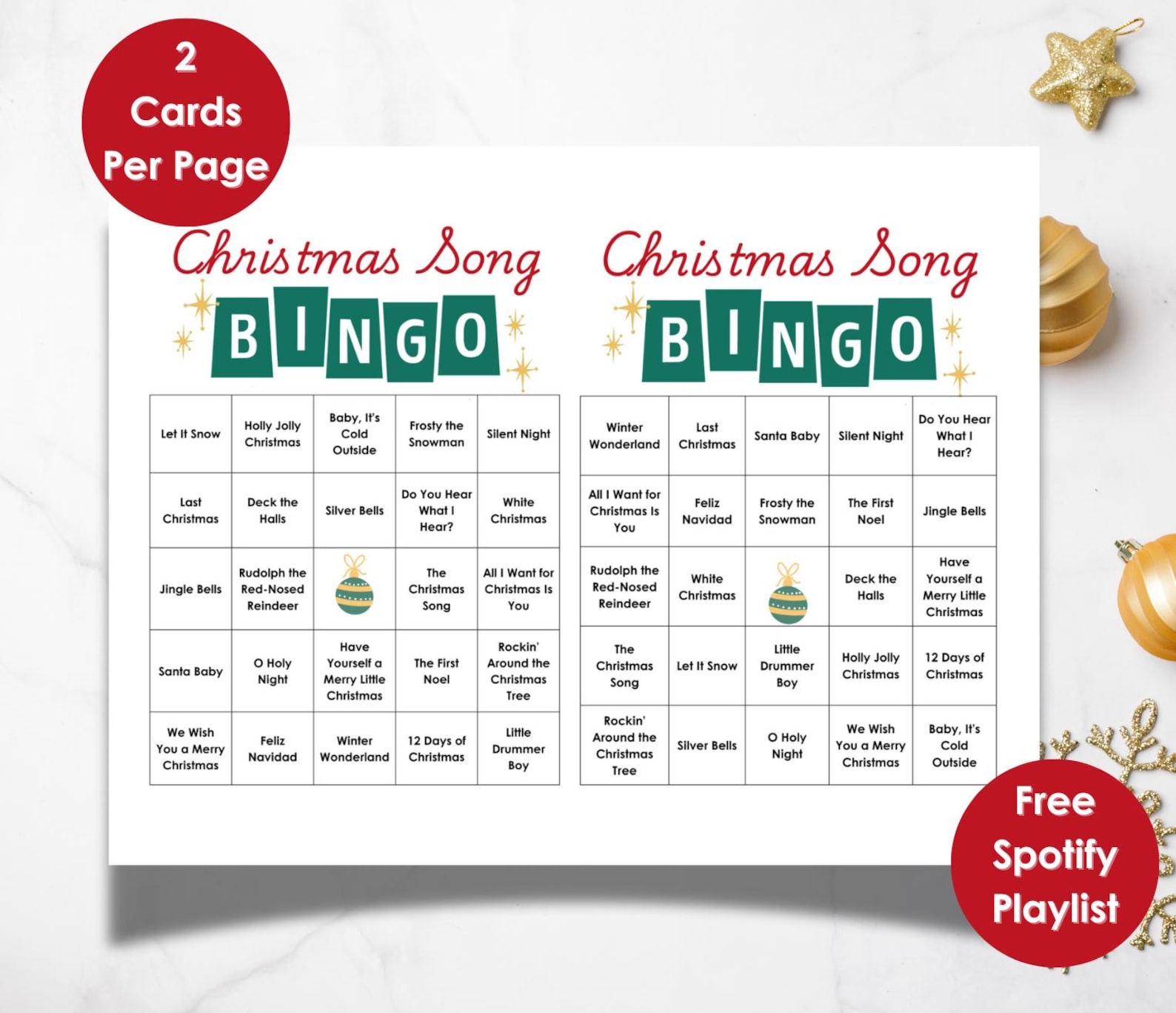 Festive Christmas Music Bingo: Printable Holiday Song Game for Family ...