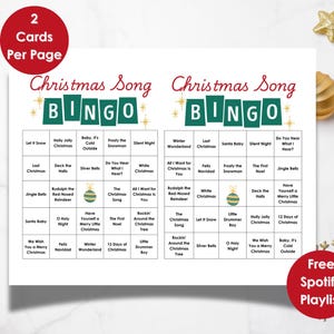 Festive Christmas Music Bingo: Printable Holiday Song Game for Family ...