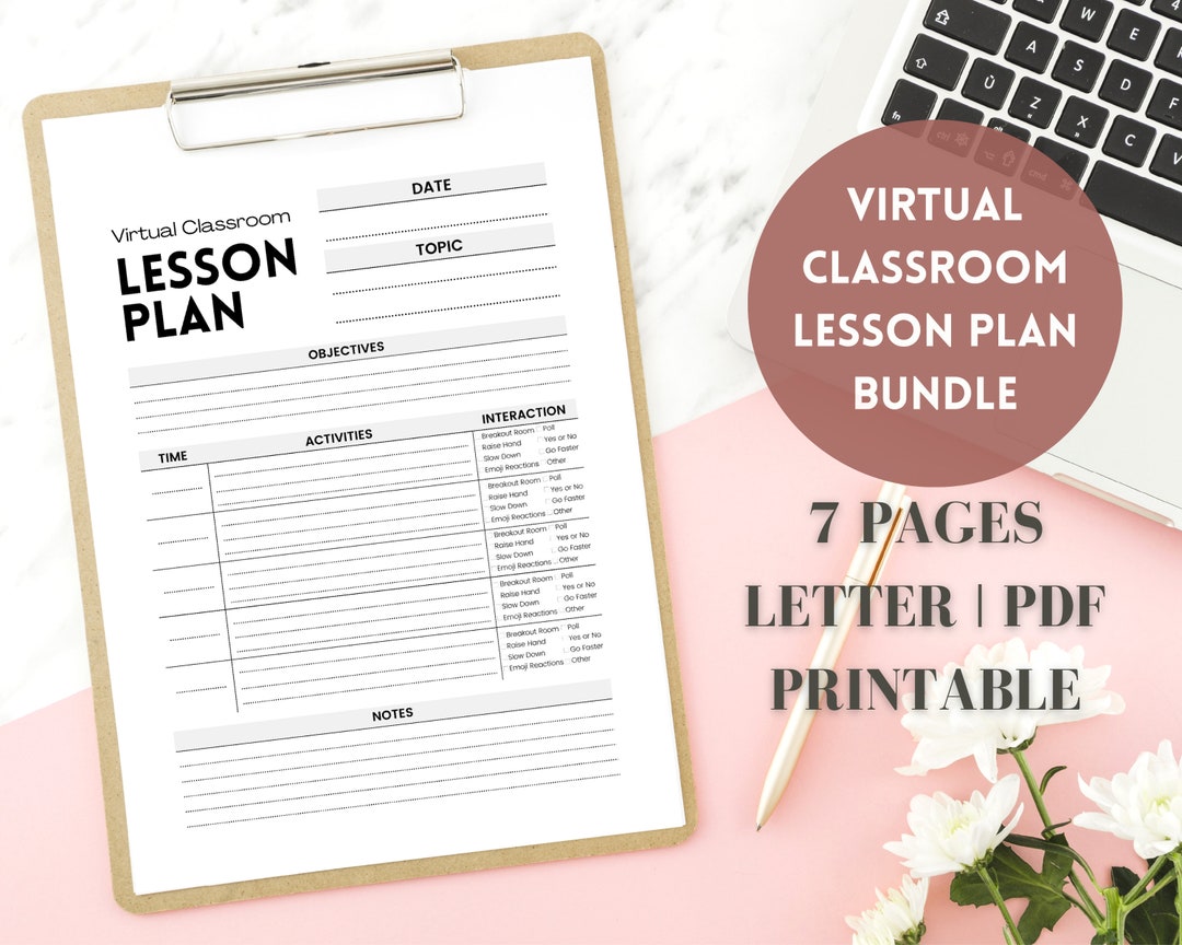 Digital Classroom Planner Bundle: Virtual Lesson Organizer for Online ...
