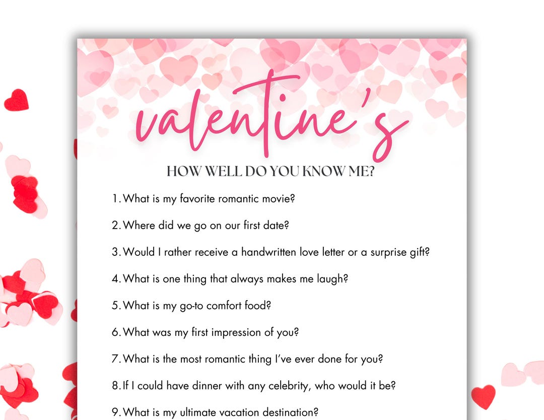 Romantic Couples Quiz Game: How Well Do You Know Me? Perfect for ...