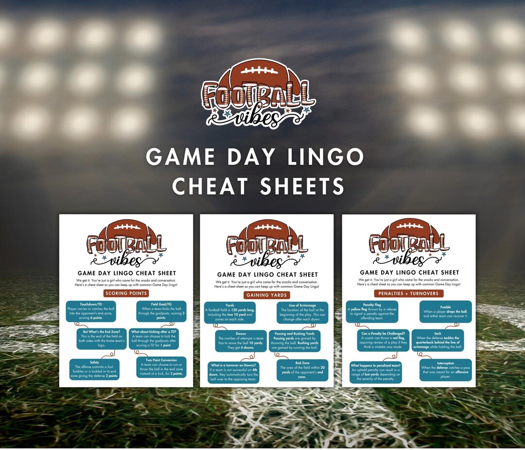 Football Game Day Lingo Cheat Sheet for Beginners: Keep up at Parties ...