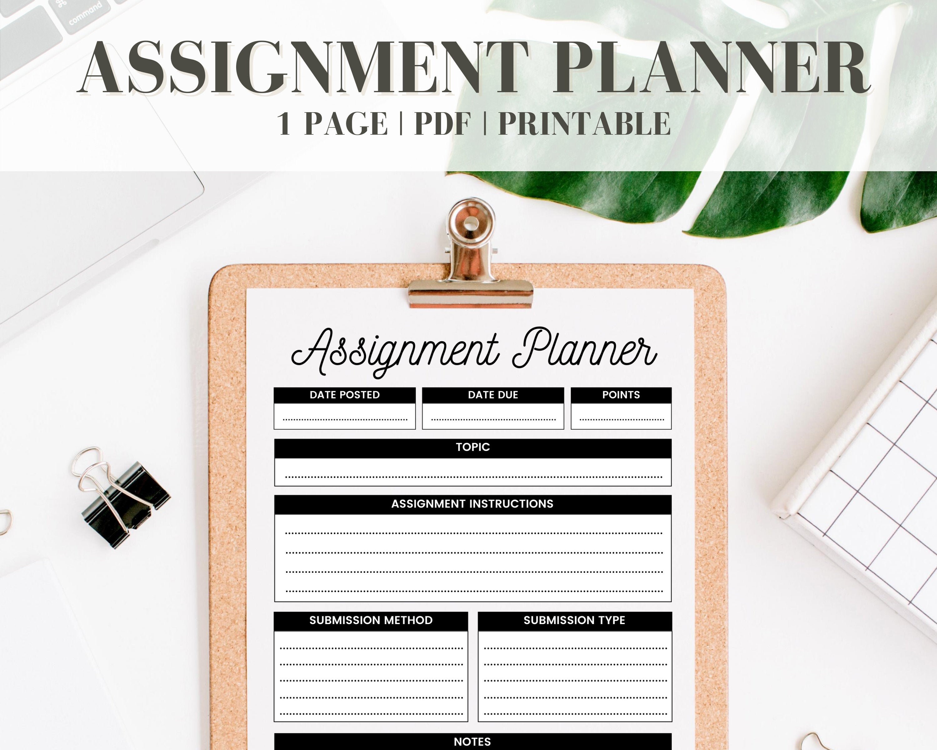 Virtual Assignment Planner, Printable Teacher Lesson Planner, Lesson ...
