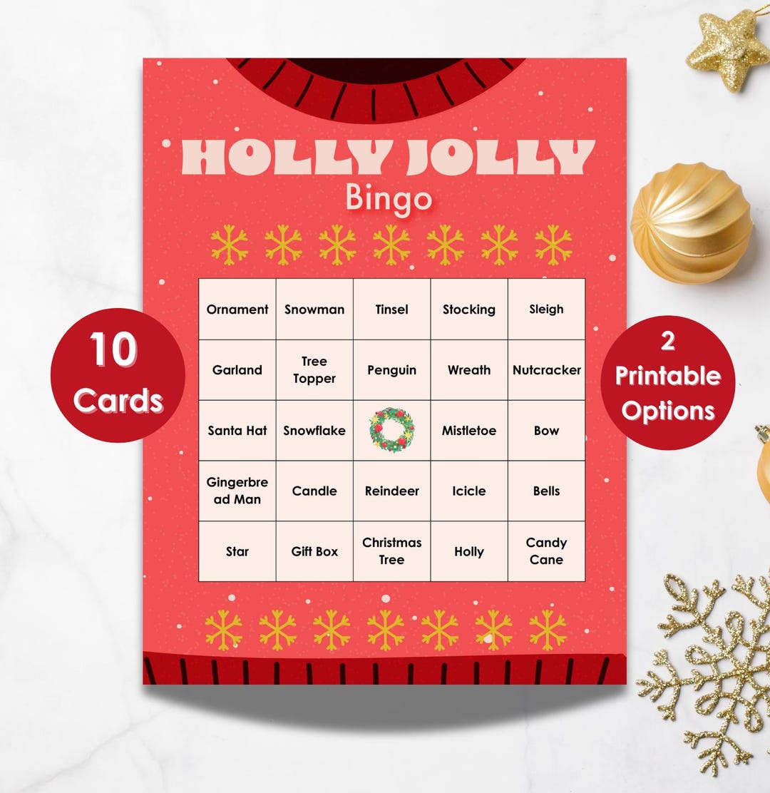 Christmas Decoration Bingo: Printable Holiday Party Game for Family ...