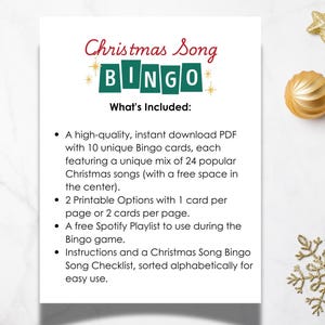 Festive Christmas Music Bingo: Printable Holiday Song Game for Family ...