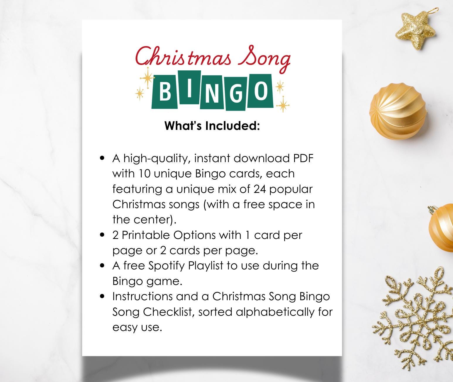 Festive Christmas Music Bingo: Printable Holiday Song Game for Family ...