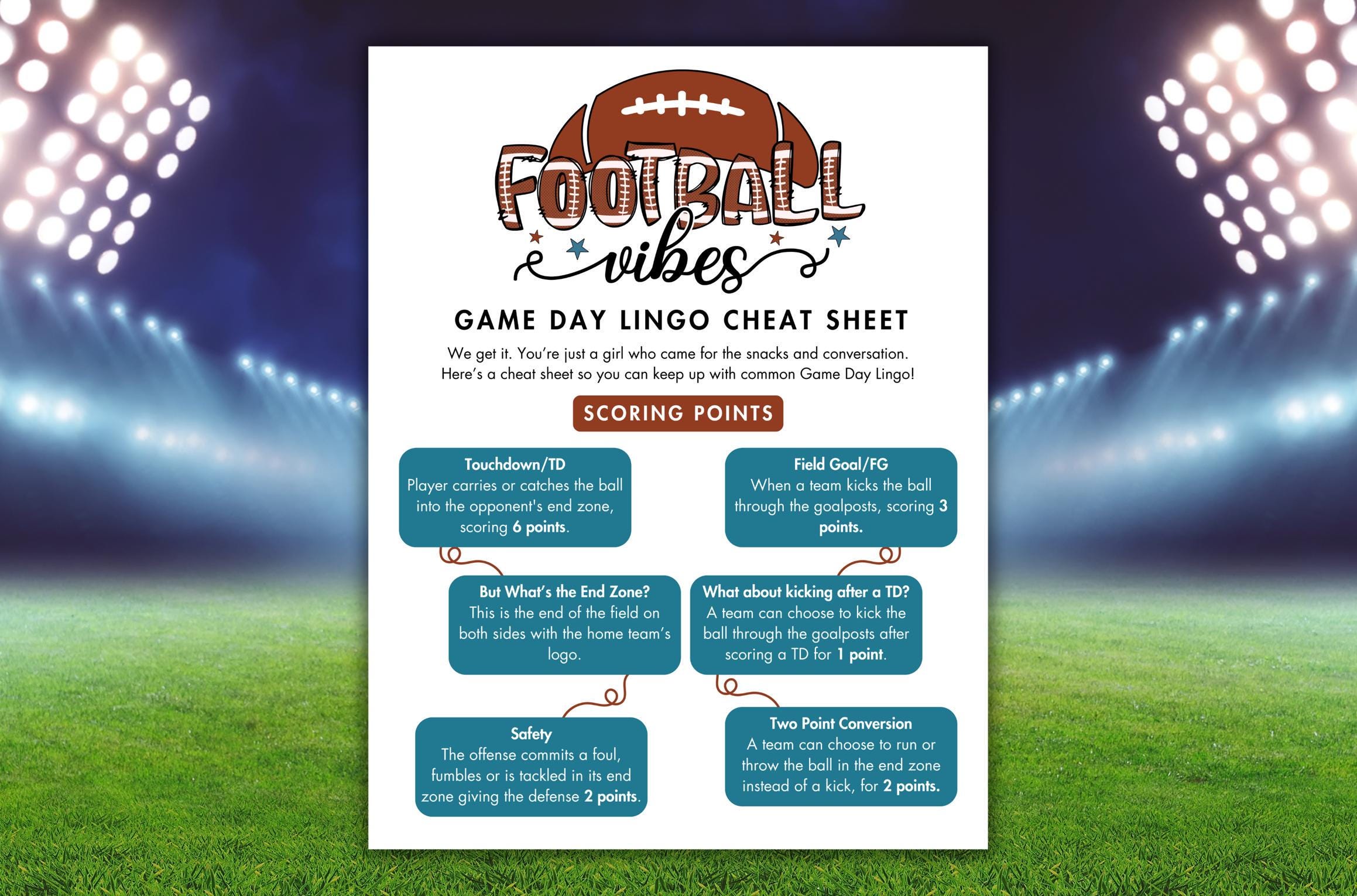 Football Game Day Lingo Cheat Sheet for Beginners: Keep up at Parties ...