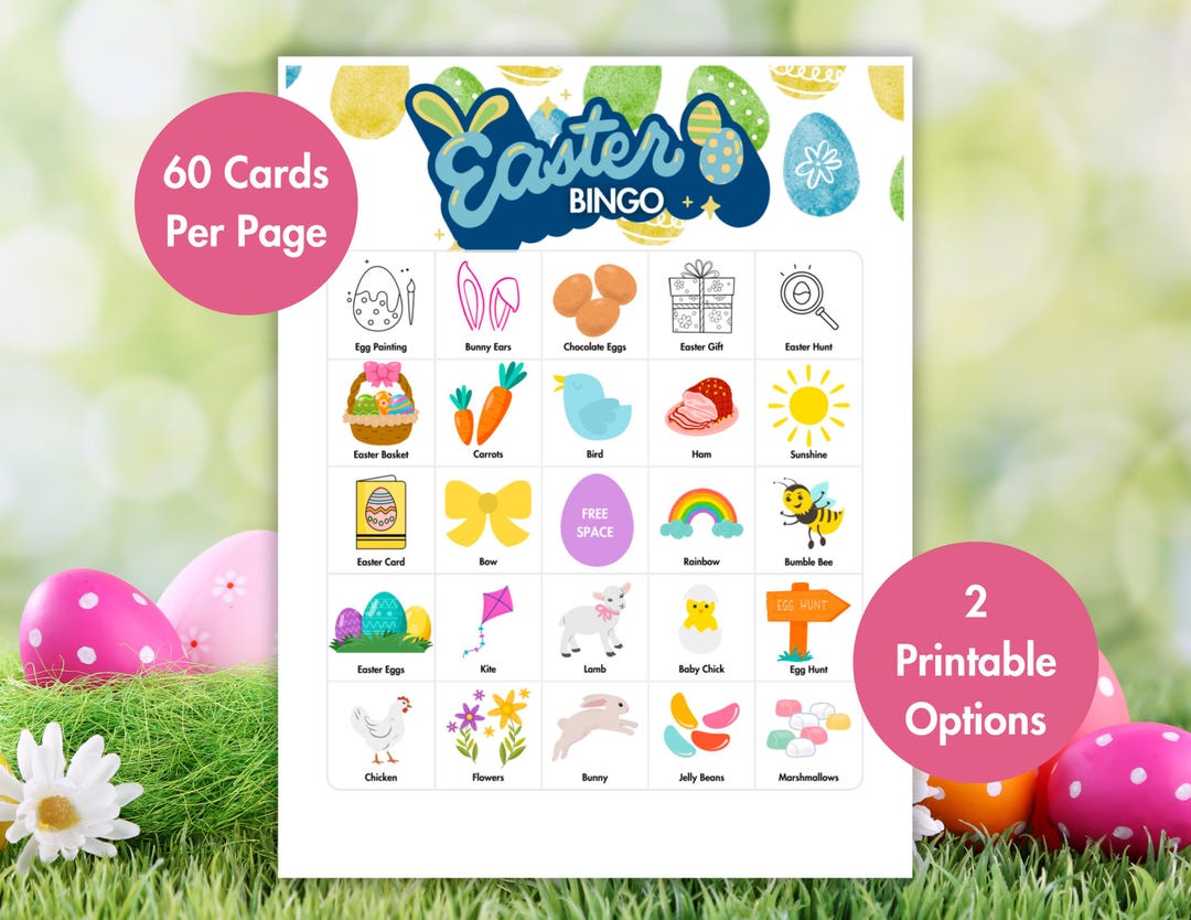 Easter Bingo Game for Kids and Adults | Fun Family Activity for Spring ...