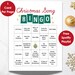 Festive Christmas Music Bingo: Printable Holiday Song Game for Family ...