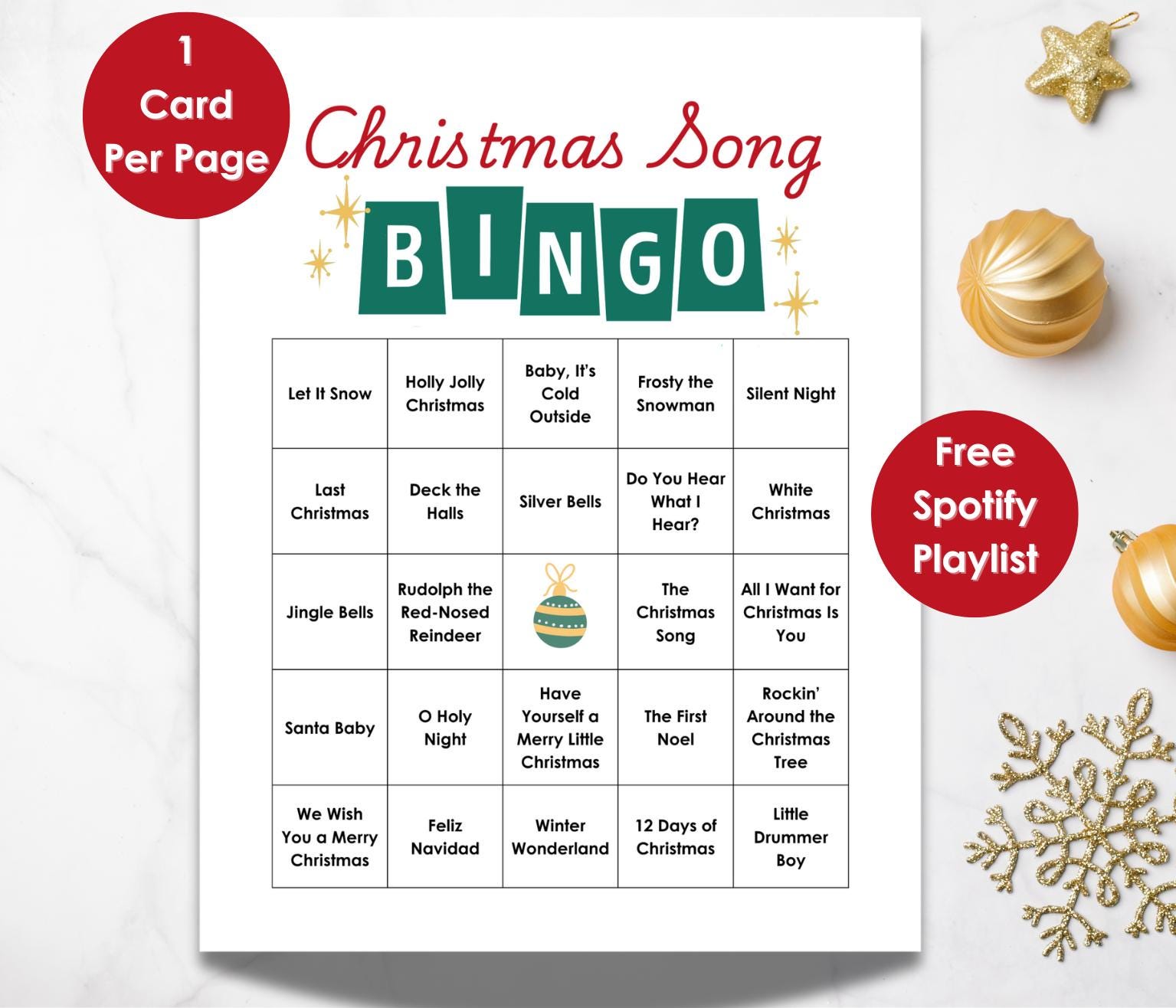 Festive Christmas Music Bingo: Printable Holiday Song Game for Family ...
