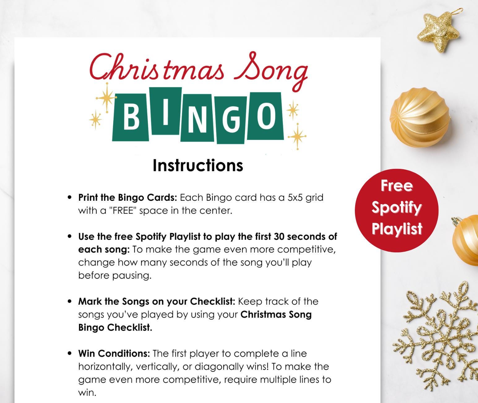 Festive Christmas Music Bingo: Printable Holiday Song Game for Family ...
