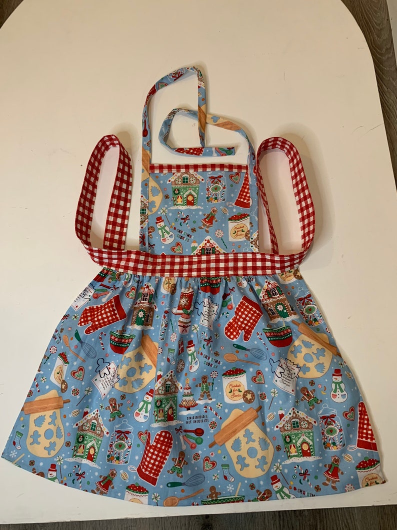 Christmas Gingerbread Girls Apron Etsy