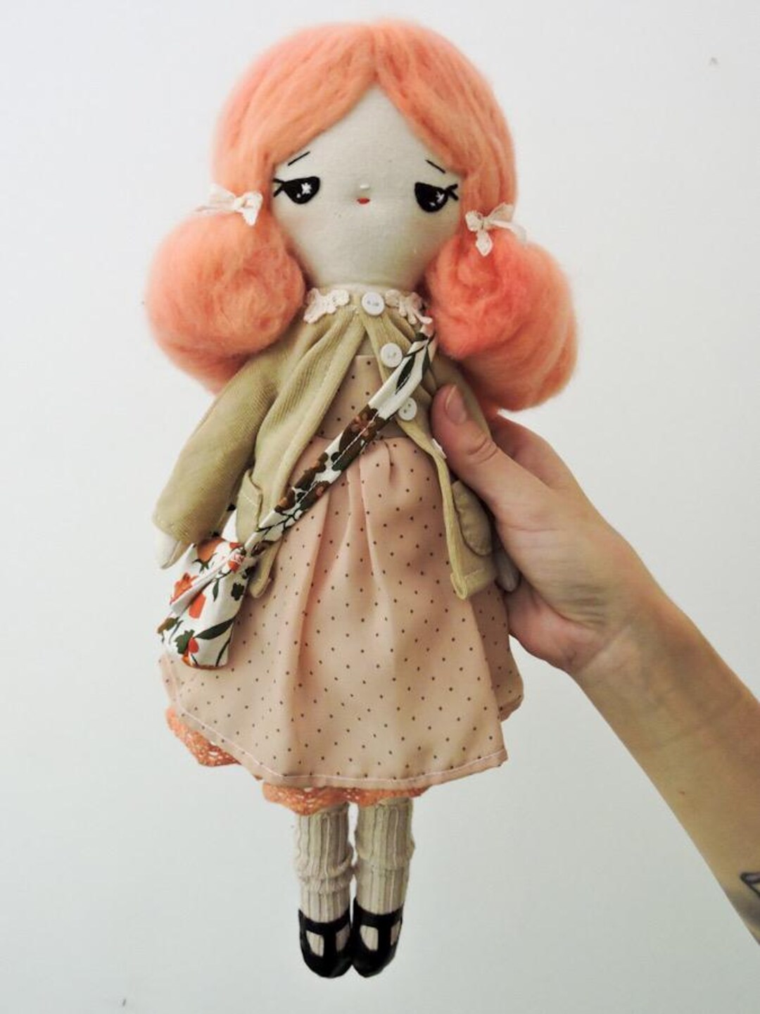 Handmade Cloth Art Doll – Heirloom Collectible Soft Doll for Display ...