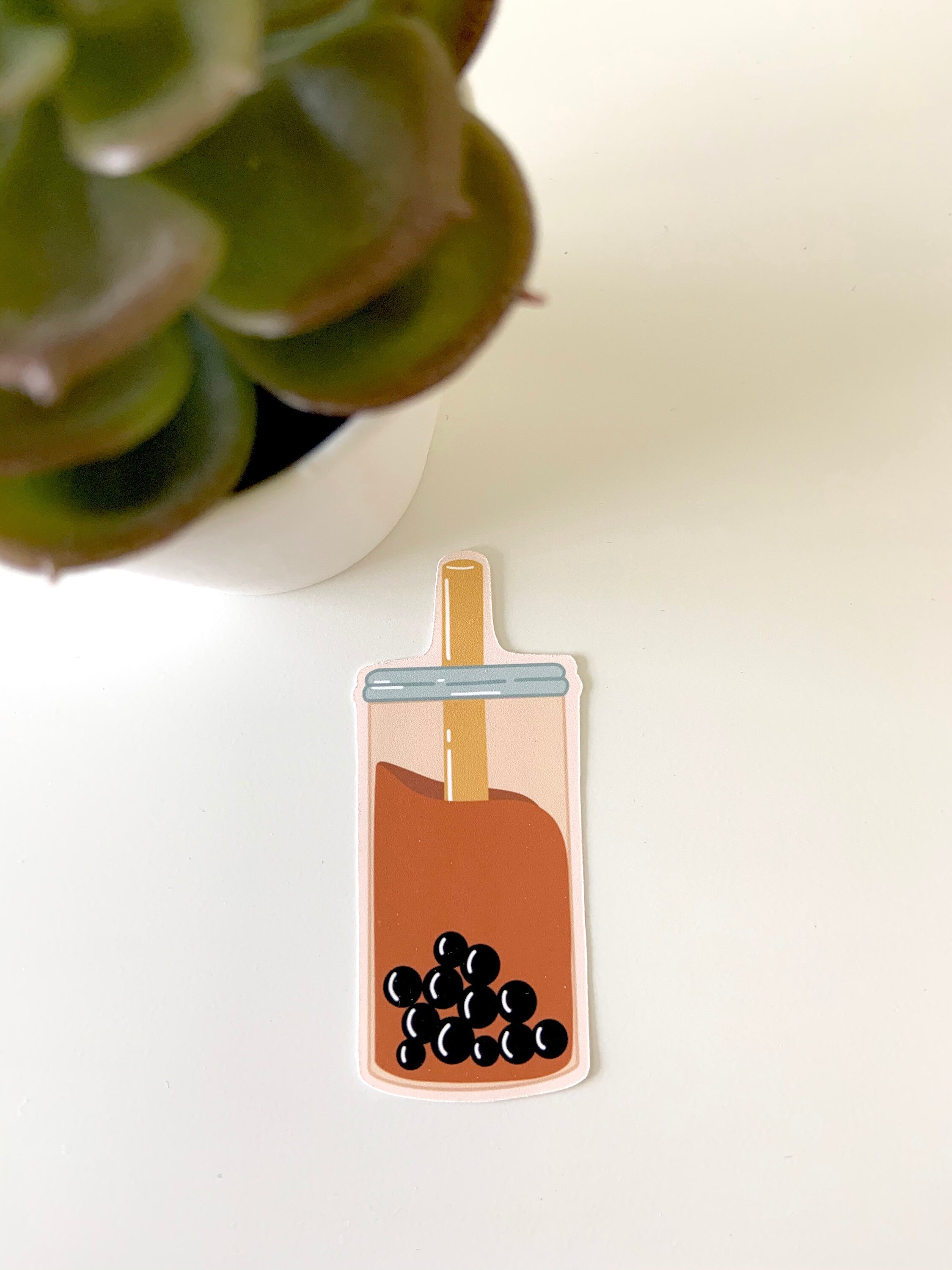 Boba Milk Tea Vinyl Stickers Boba Sticker Scrapbook | Etsy