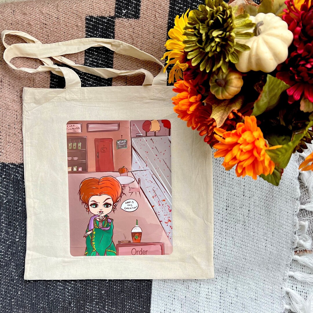 Hocus Pocus Tote Bag Cartoon Tote Bag Autumn Tote Bag - Etsy