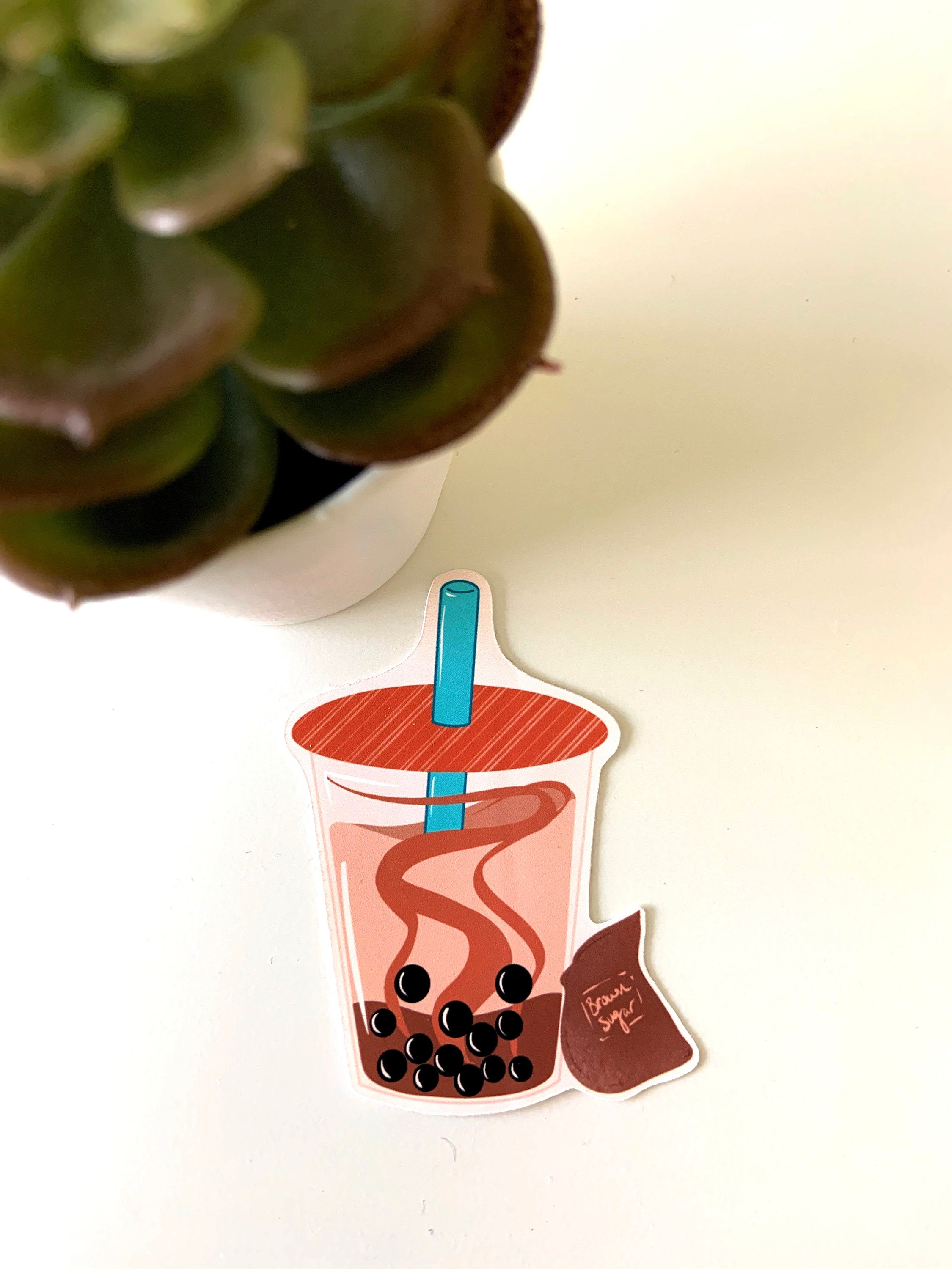 Boba Milk Tea Vinyl Stickers Boba Sticker Scrapbook | Etsy