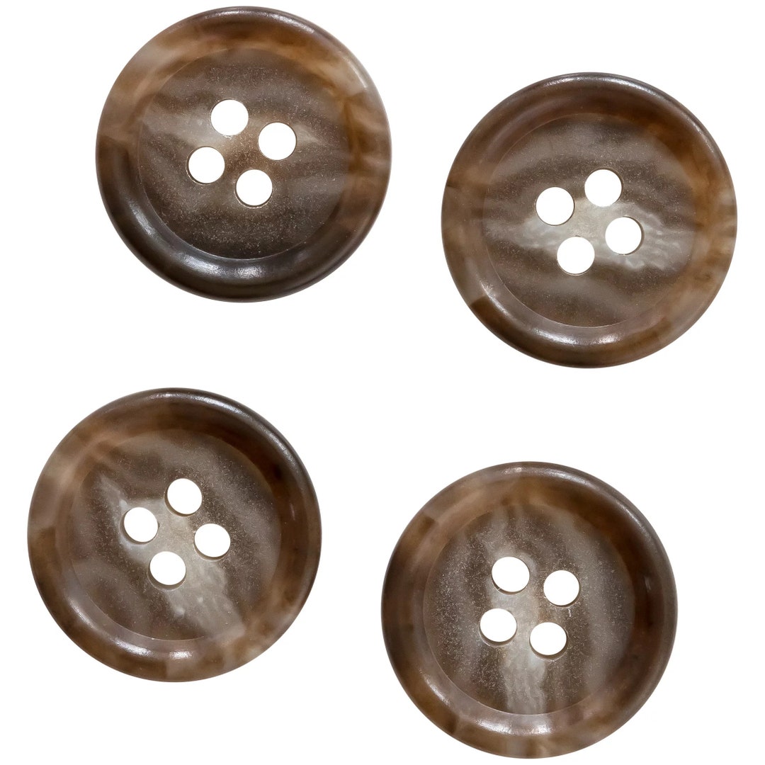 Le Bouton Brown Tiger Walnut Plastic Sew on 3/4" Buttons 4 Pc (V57) - Etsy