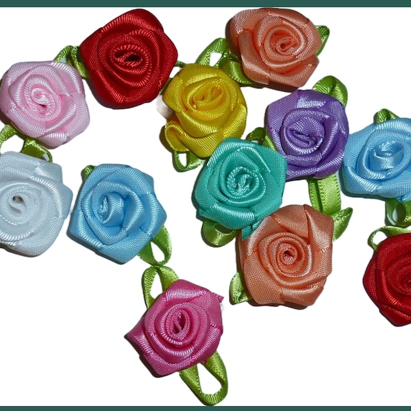 Satin Ribbon Roses - Etsy