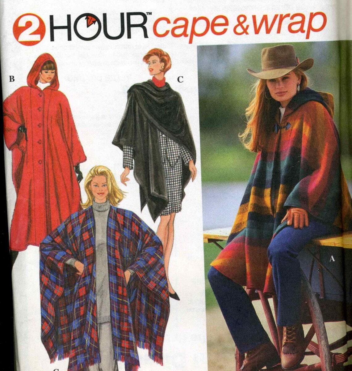 Simplicity Pattern 9223 FREE SHIP Size A One Size Women's Poncho ...