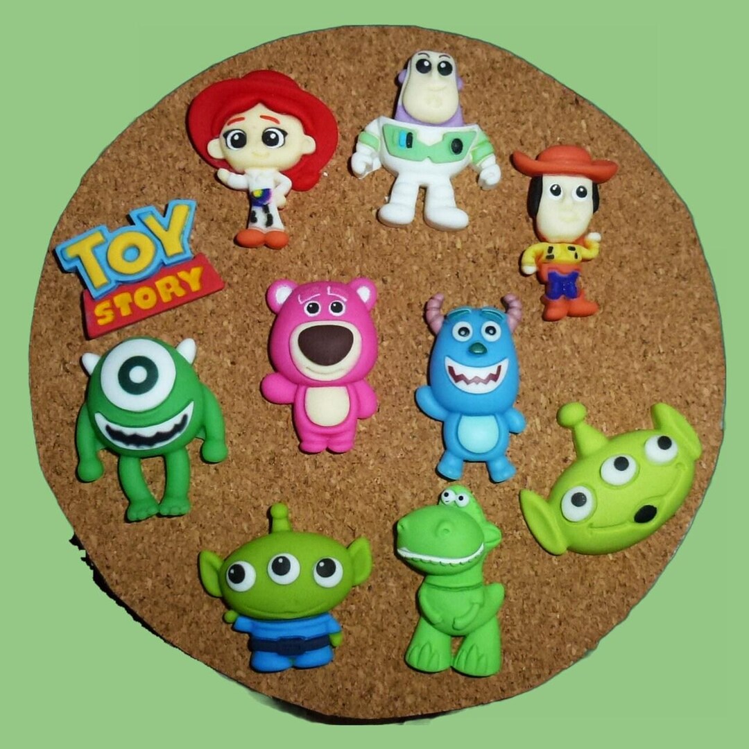 10 Thumbtacks Toy Woody Buzz Push Pins Assorted Colors Decorator ...