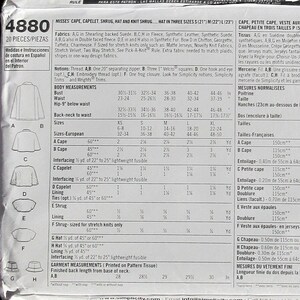 Simplicity Pattern 4880 FREE SHIP! Size Bb L Xl Women's Poncho Overcoat ...