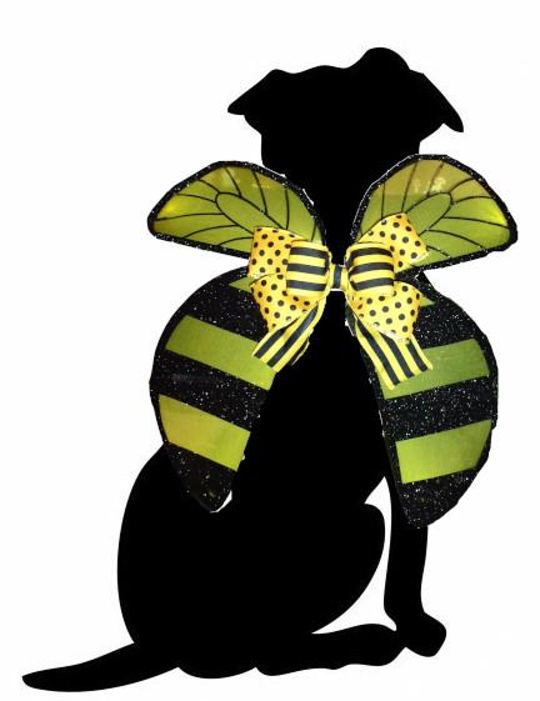 Bumblebee Wings for Dog Halloween Costume Black/white Glitter 35-85 Lb ...