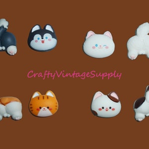8 Thumbtacks Animal Face and Tail Push Pins Assorted Colors Decorator ...